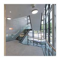 China Stainless steel shoe base prices exterior glass railing systems glass for patio railing for sale