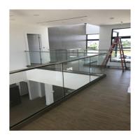 China Stainless steel shoe base prices exterior glass railing systems glass for patio railing for sale
