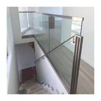 China Aluminium shoe base for 6mm glass wall railing white patio railing for sale