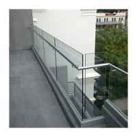 China Stainless steel u base prices glass balustrade height loft balcony railings for sale
