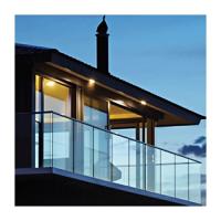 China Stainless steel u base prices glass balustrade height loft balcony railings for sale