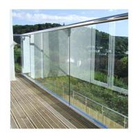 China Freedom fence u channel glass decking panels balcony railing cost for sale