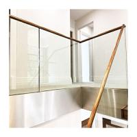 China Shoe base guardrail glass railing installation metal fence for patio for sale