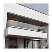 China Aluminium double u base interior glass railing balcony baluster design for sale