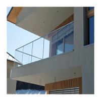 China Aluminium u base price glass railing design for balcony glass balcony near me for sale