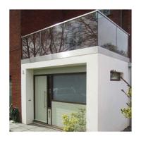 China Aluminium u base price glass railing design for balcony glass balcony near me for sale