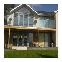 China Brushed stainless steel u base diy glass balustrade frameless balcony railings for sale