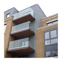 China Brushed stainless steel u base diy glass balustrade frameless balcony railings for sale