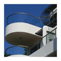 China Brushed stainless steel u base diy glass balustrade frameless balcony railings for sale
