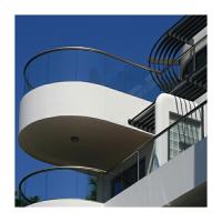 China Brushed aluminum u channel ss glass bracket balcony fence panels for sale
