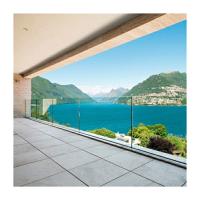 China Brushed aluminum u channel ss glass bracket balcony fence panels for sale