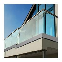 China Aluminium u base for glass banisters for stairs price balcony glass railing price for sale
