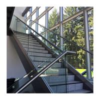 China Aluminium channel for glass panel fittings tension wire stair railing for sale