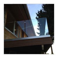 China Glass u base stainless glass banister price modern balcony balustrade for sale
