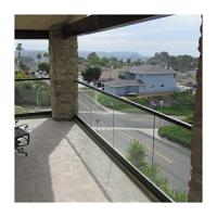 China Aluminium u channel for 10mm glass frameless glass balustrade nz frameless glass balcony for sale