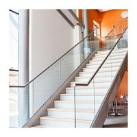 China 25mm aluminium channel ss glass fittings building deck stair railings for sale