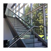 China 25mm aluminium channel ss glass fittings building deck stair railings for sale