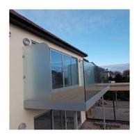 China U channel guardrail glass handrail panels horizontal balcony railing for sale