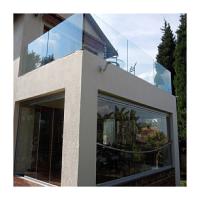China 25mm aluminium shoe base frameless glass balustrade spigots balcony fence for sale