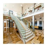 China Glass railing base shoe steel glass clamps black stair railing outdoor for sale