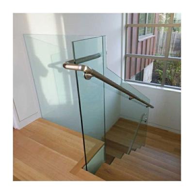 China Aluminum channel glass balcony brackets glass balustrade stairs near me for sale