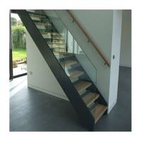 China Aluminium channel for glass balustrade glass fence fittings black outdoor stair railing for sale