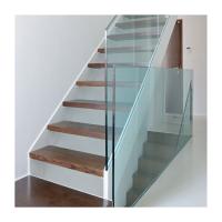 China Fence shoe base glass handrail price pvc stair railing for sale