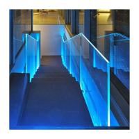 China 6mm aluminium shoe base frameless glass balustrade cad details outdoor stair railings near me for sale