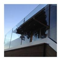 China 10mm aluminium shoe base glass balustrade thickness glass railing for terrace for sale