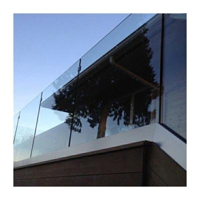 China 10mm aluminium shoe base glass balustrade thickness glass railing for terrace for sale