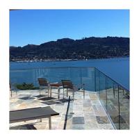 China Anodized aluminum shoe base frameless glass fittings steel railing for terrace for sale