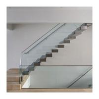 China 8mm aluminium u channel interior glass handrails building handrails for deck stairs for sale