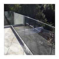 China CE aluminium shoe base for glass balustrade glass railing cost india for sale