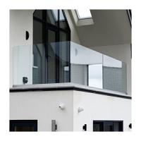 China Aluminium u base for 6mm glass decking balustrade glass panels balcony bannister for sale