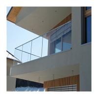 China Aluminium u base for 6mm glass decking balustrade glass panels balcony bannister for sale