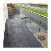 China Aluminium u base for 6mm glass decking balustrade glass panels balcony bannister for sale