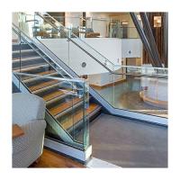 China 6mm aluminium channel frameless glass stair railing deck and stair railings for sale