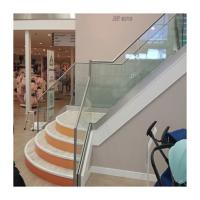 China Ss shoe base glass banisters uk railings for stairs outside for sale
