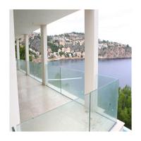 China Shoe base for 10mm glass stair balustrade kit modern baluster design for terrace for sale