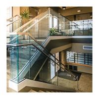 China 10mm shoe base glass balustrade staircase cost outdoor railing for stairs for sale