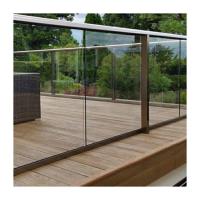China Brushed aluminum shoe base chrome glass clamps for stairs aluminum terrace railing for sale