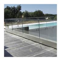 China Extruded shoe base glass banisters for homes stainless railings for terrace for sale