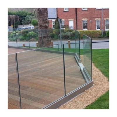 China Shoe base glass railing glass balustrade floor clamps terrace railing for sale