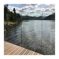 China Shoe base glass railing glass balustrade floor clamps terrace railing for sale