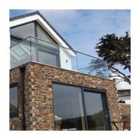 China U channel glass installation glass balcony panels prices roof terrace fencing for sale