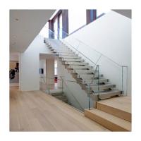 China Fencing shoe base glass clamp balustrade pressure treated stair railing for sale
