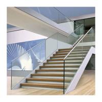 China Fencing shoe base glass clamp balustrade pressure treated stair railing for sale