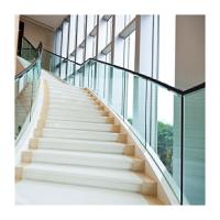 China Aluminium glazing channel frameless glass railing posts simple outdoor stair railing for sale
