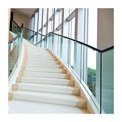 China Aluminium glazing channel frameless glass railing posts simple outdoor stair railing for sale