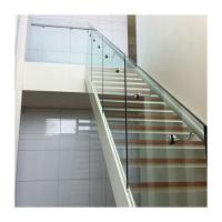 China Aluminum shoe base glass railing glass balcony handrail wire stair balustrade for sale